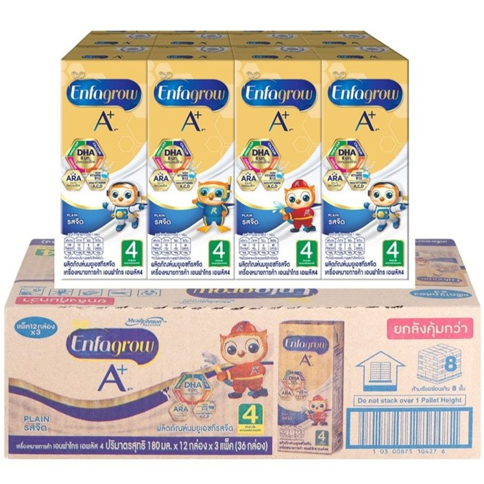 Enfagrow A+ UHT Formula 4 180ml. (x 36 กล่อง ยกลัง) เอนฟาโกร เอพลัส นม ...