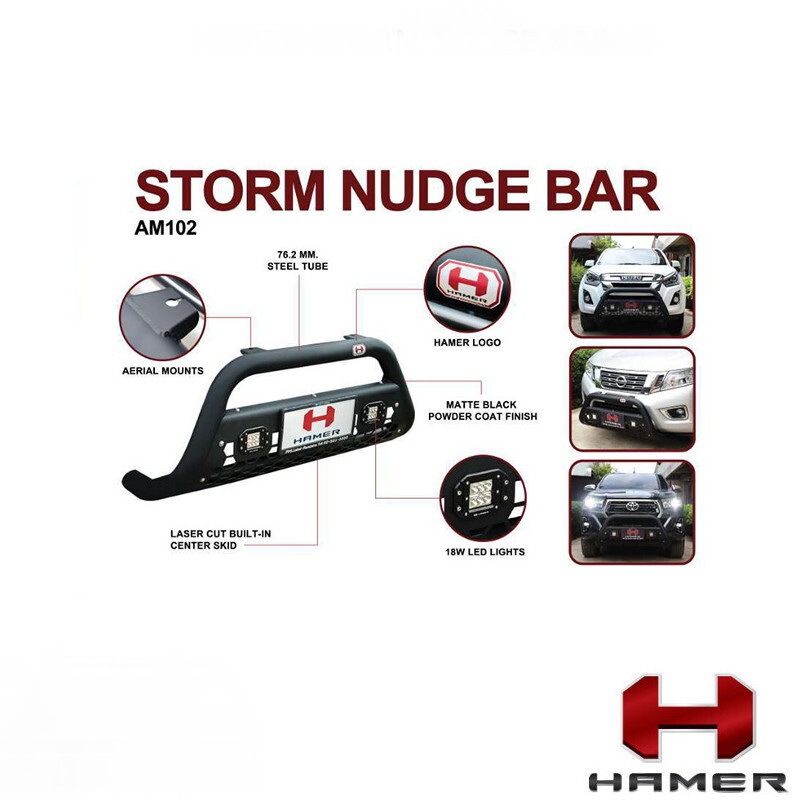 กันชนหน้าออฟโรด hamer storm nudge bar มีสำหรับรถกระบะและ SUV หลายรุ่น ...
