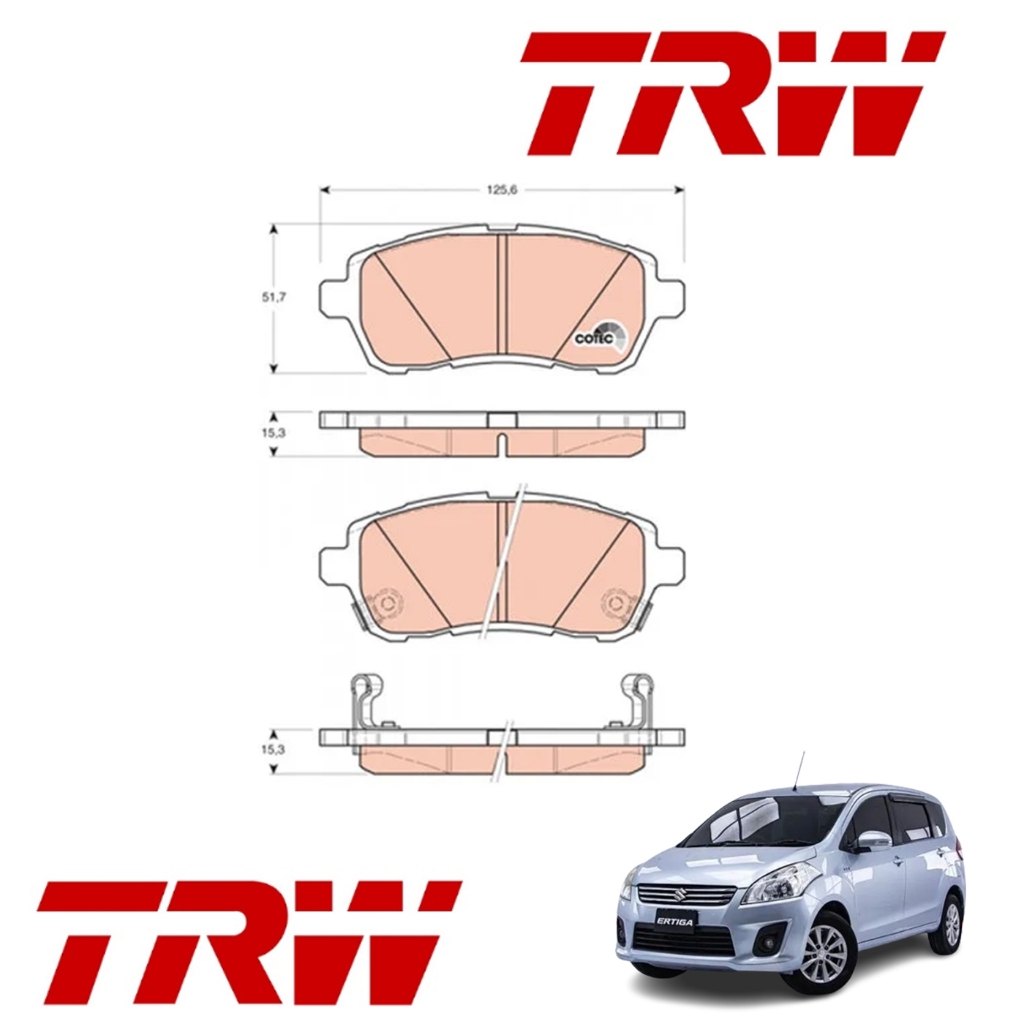 TRW ผ้าเบรคหน้า ผ้าดิสเบรคหน้า SUZUKI ERTIGA ซูซูกิ เออติก้า ปี 2014 ...