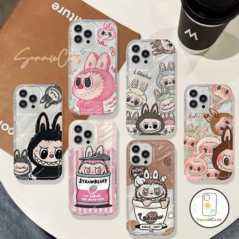 การ์ตูนน่ารัก Cute Labubu เคสนิ่มใสสำหรับ iPhone 15 12 16 14 13 11 Pro Max 15 8 7 6s 14 6 Plus ...