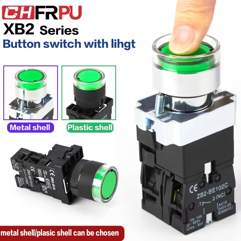 "Push Button Lamp XB2 series" สวิทช์ปุ่มกด พร้อมหลอดแอลอีดี 22 มม. ...