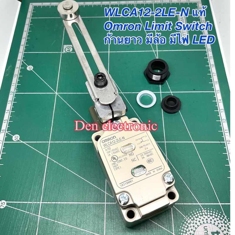 WLCA12-2LE-N แท้ Omron Limit Switch ก้านยาว มีล้อ มีไฟ LED ลิมิตสวิตช์ ...