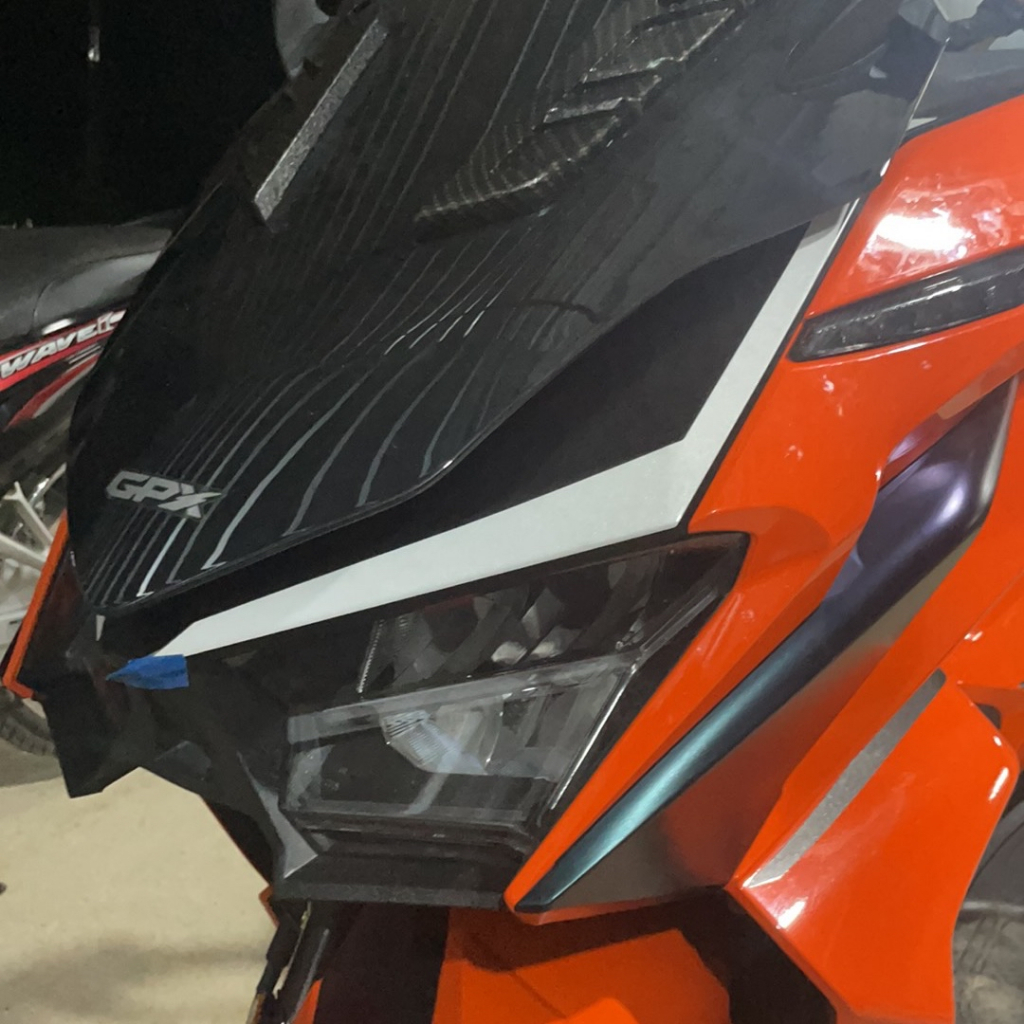 GPX DRONE 155 ฟิล์มแต่งคิ้วหน้ากากบน GPX DRONE 2020-2023 งานออกแบบ ...