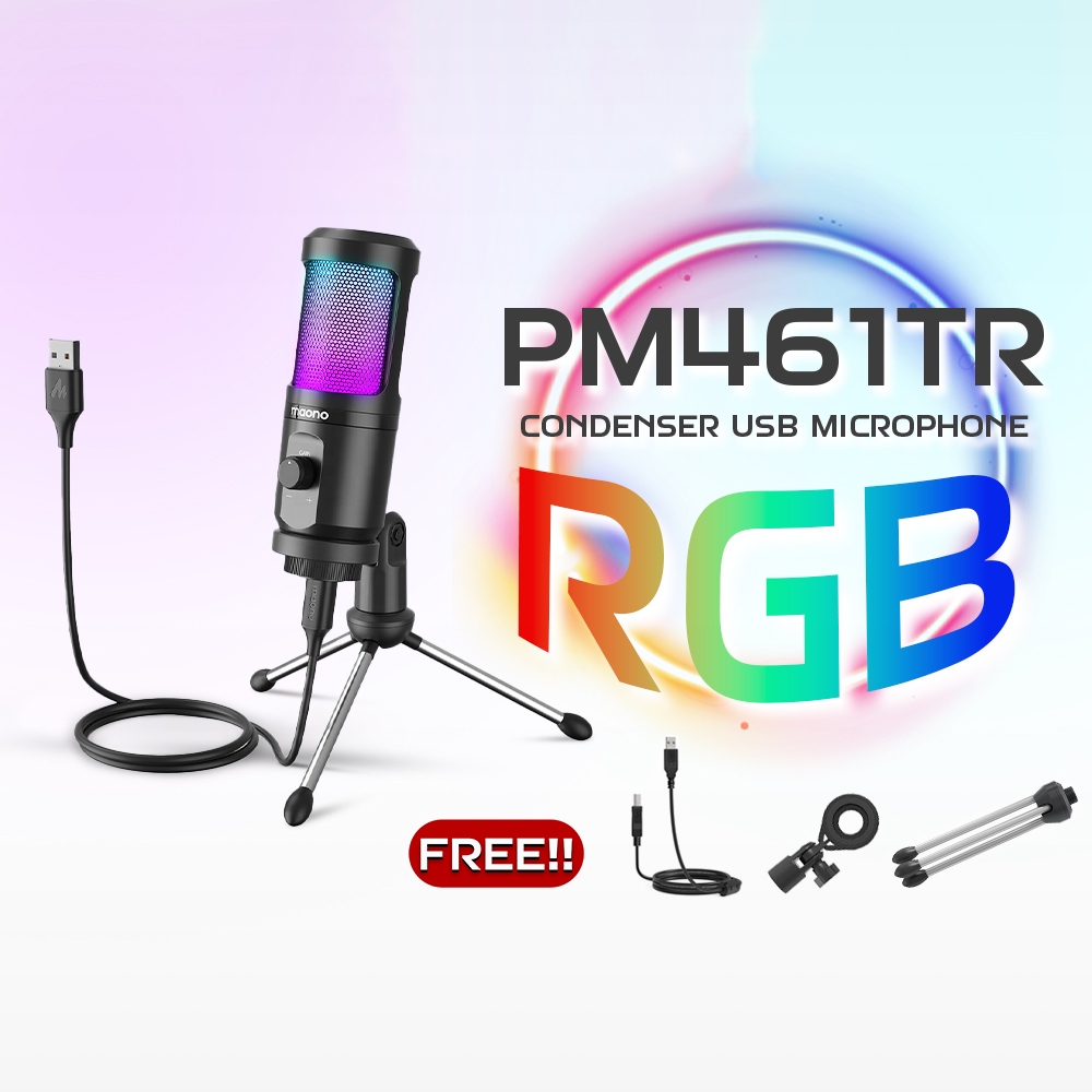 (ส่งด่วนจากไทย) Maono PD200X / PD200XS / DM30 RGB ไมโครโฟน Microphone ...