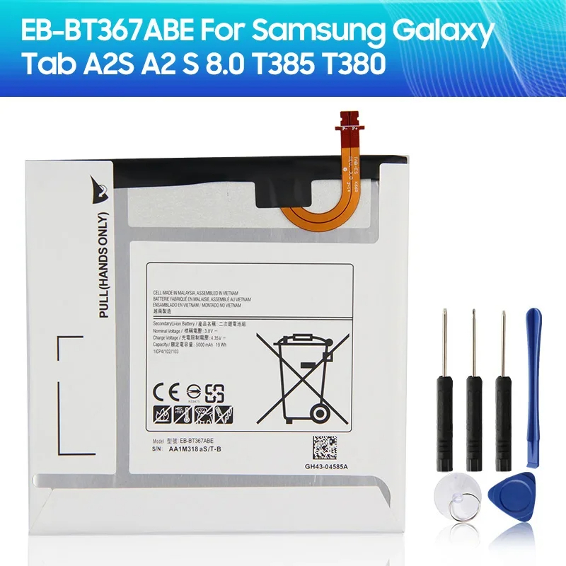 แบตเตอรี่แท้ EB-BT367ABEแท็บเล็ตสำหรับ Samsung Galaxy Tab A 8.0 2017 ...