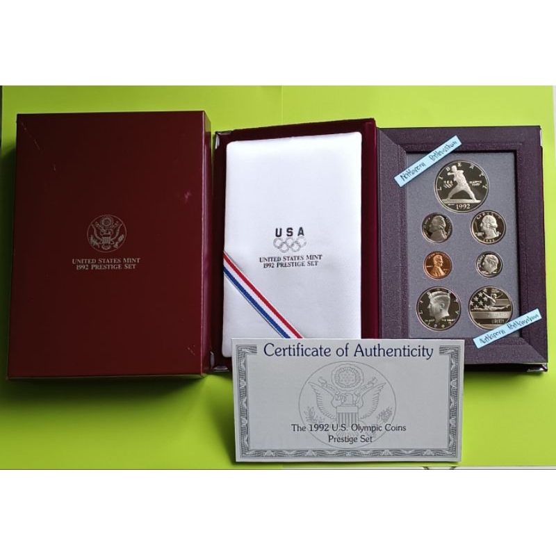 ชุดเหรียญ United States Prestige Proof Set XXV Olympiad 7 Coins ปี 1992 ...