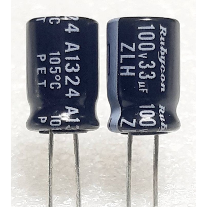 Rubycon ZLH 33uf 100v capacitor ตัวเก็บประจุ คาปาซิเตอร์ | Shopee Thailand