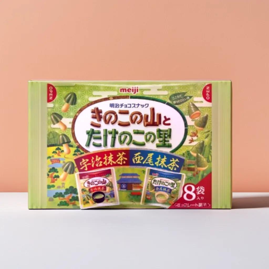 เมจิ(Meiji) ทาเคโนโกะ โนะ ซาโตะ และ คิโนโกะ โนะ ยามะ รสชาติชาเขียวอุจิและนิชิโอะ 106g | Shopee ...