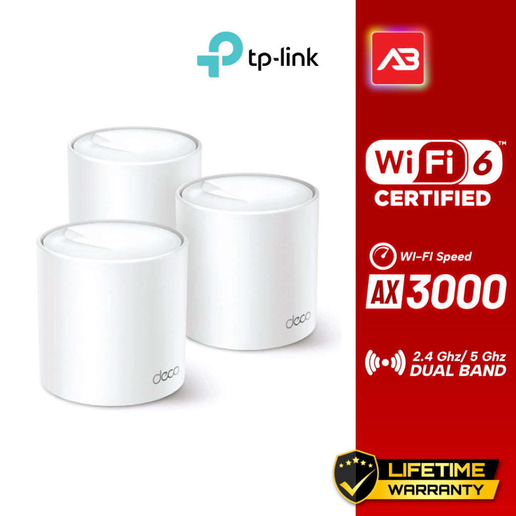 TP-Link AX3000 Whole Home Mesh WiFi 6 System รุ่น Deco X50(3-Pack ...