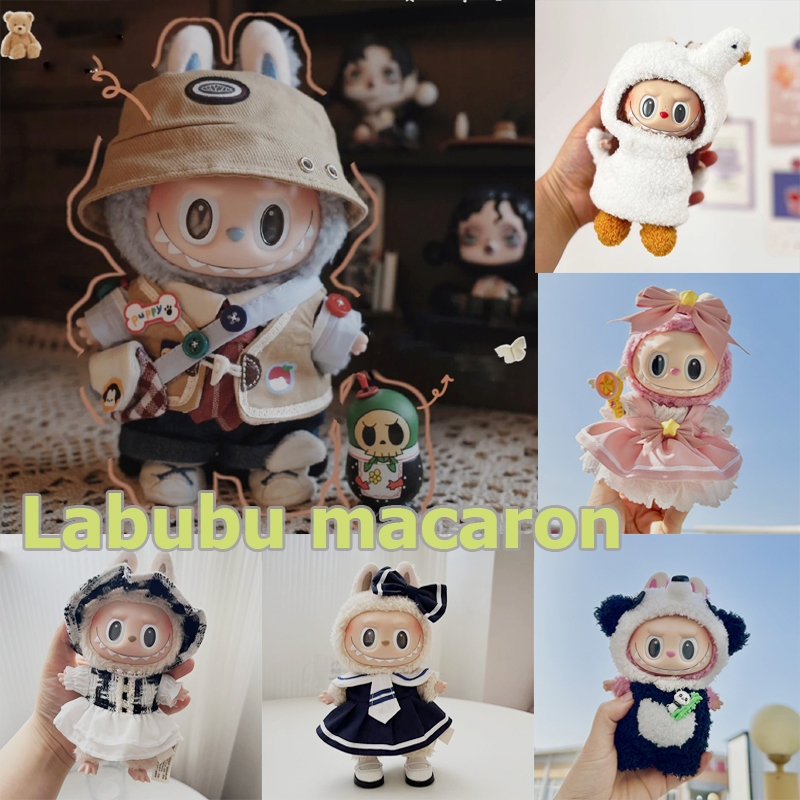ชุด labubu macaron👒 labubu เหมาะสำหรับความสูง 17 ซม🌈 labubu macaron ชุด ...