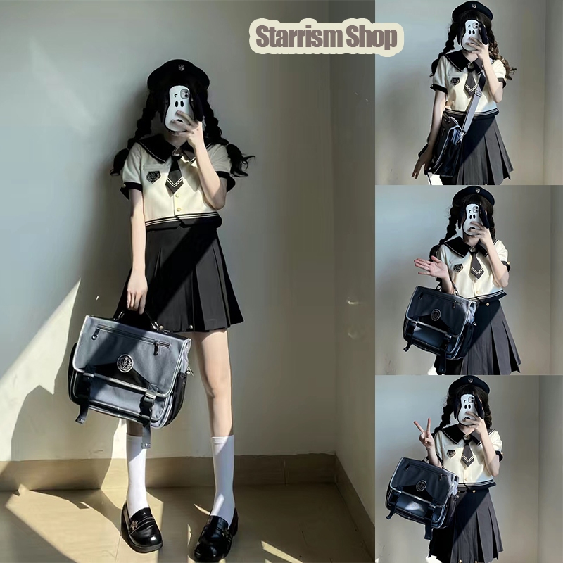 #Starrism# กระโปรงยูนิฟอร์ม JK ชุดกะลาสีเรือญี่ปุ่น กระโปรงสูท สไตล์มหาวิทยาลัย S-XL | Shopee ...