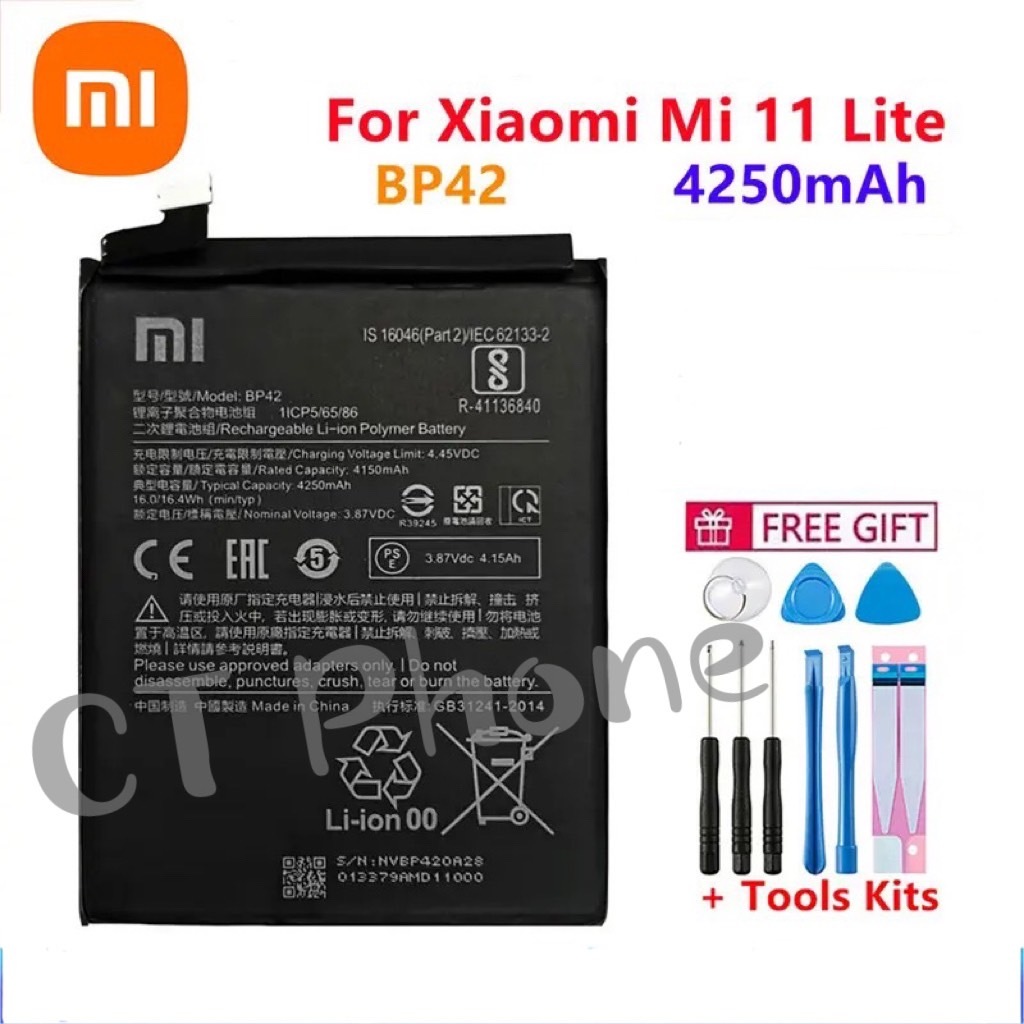 แบตแท้ Xiaomi 11 Lite/Mi11/Mi11 Lite 4250mAh BP42 แถมฟรีชุดถอด+กาวติด ...