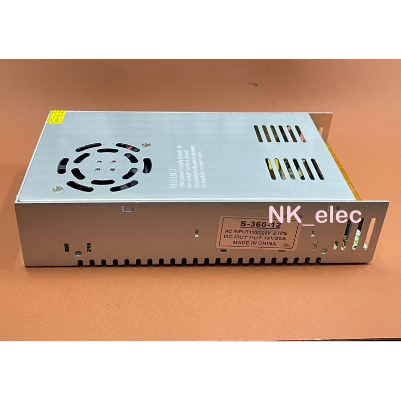 S-360-12 สวิสท์ชิ่ง 12V 30A (แอมป์เต็ม) Switching Power Supply | Shopee ...
