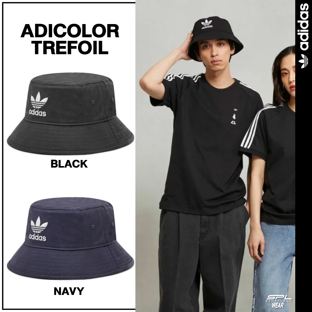 Adidas Collection อาดิดาส หมวกบักเก็ต หมวกปีกรอบ SPF Adicolor Trefoil ...