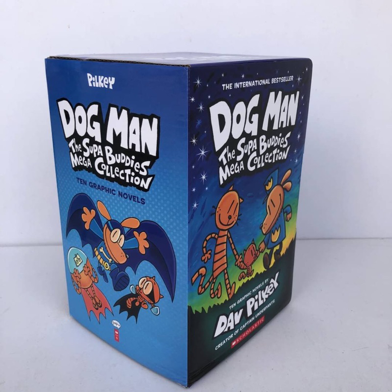 หนังสือ Dog Man 10 เล่ม Box set ปกอ่อน กระดาษมัน comic book graphic ...