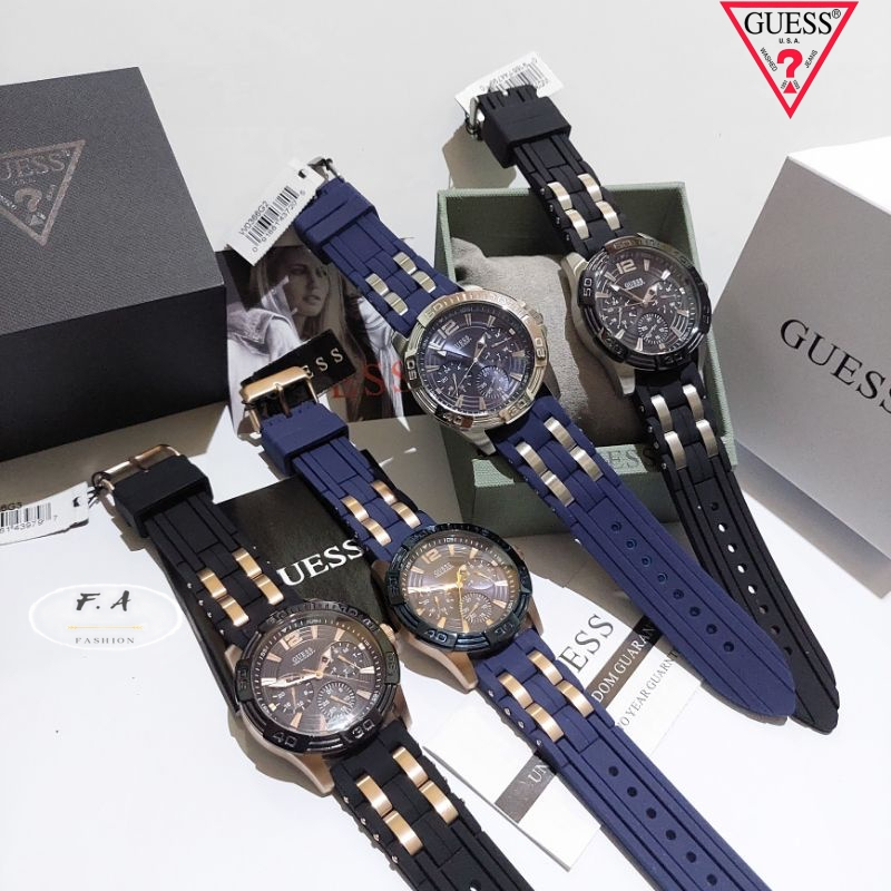 พร้อมสต็อก！Guess ของแท้100% เทรนด์สปอร์ตมัลติฟังก์ชั่นนาฬิกาแบรนด์ ...