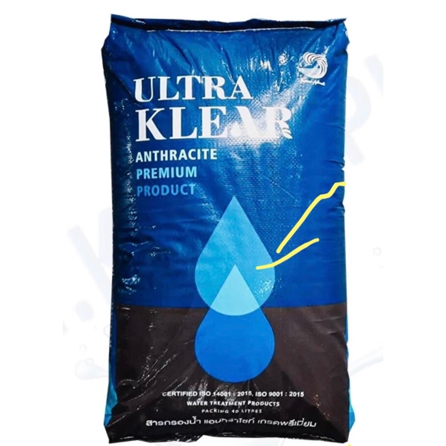 สารกรองน้ำแอนทราไซต์ Ultra Klear Anthracite Premium Grade 40 ลิตร กรอง ...
