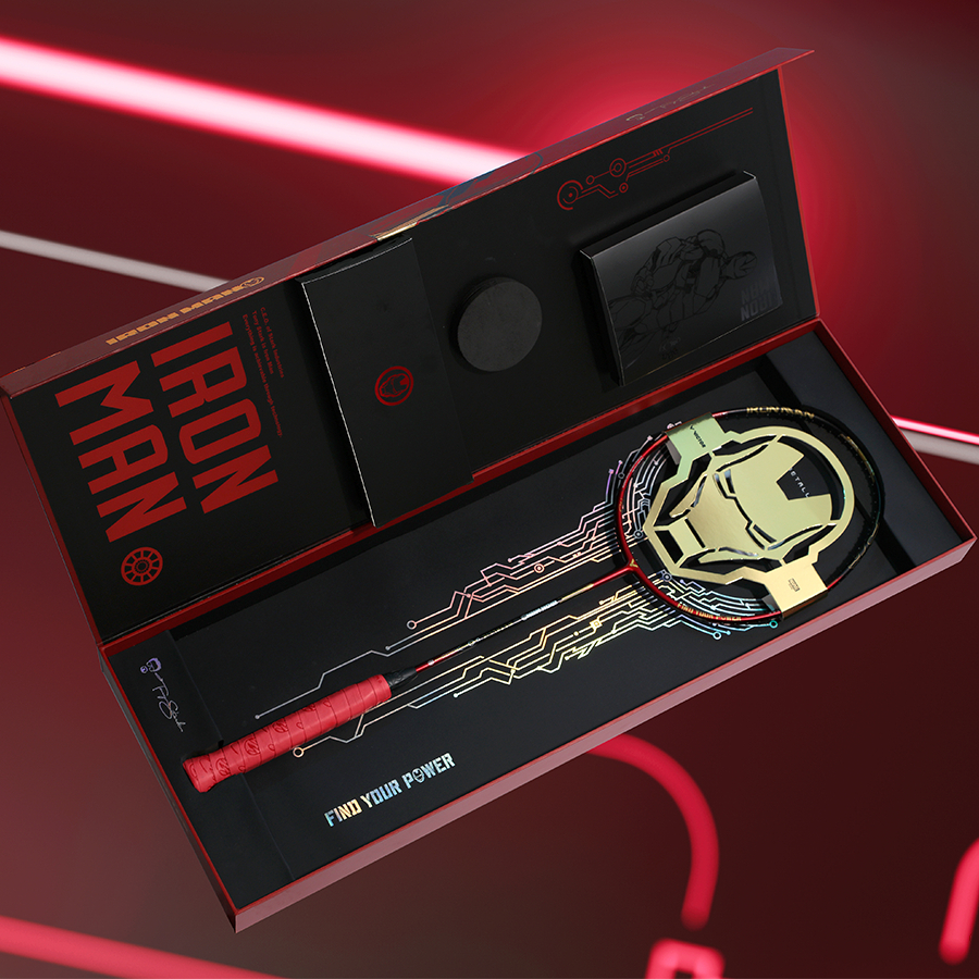 VICTOR ไม้แบดมินตัน รุ่น DX-IRON MAN METALLIC GB (Box set) MARVEL ...