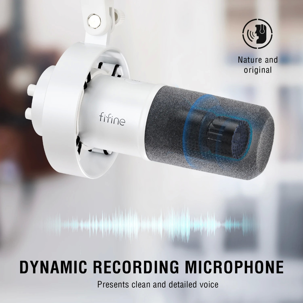 รับประกัน 1 ปี FIFINE K688 USB/XLR Dynamic Microphone ไมโครโฟนคุณภาพสูงสำหรับทุกการใช้งาน ...