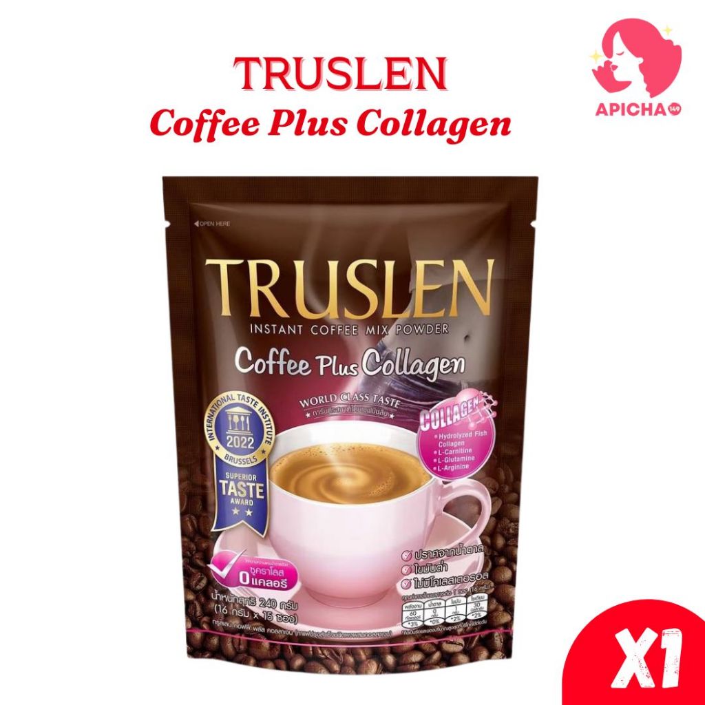 TRUSLEN COFFEE PLUS COLLAGEN ทรูสเลน คอฟฟี่ พลัส คอลลาเจน กาแฟปรุง ...