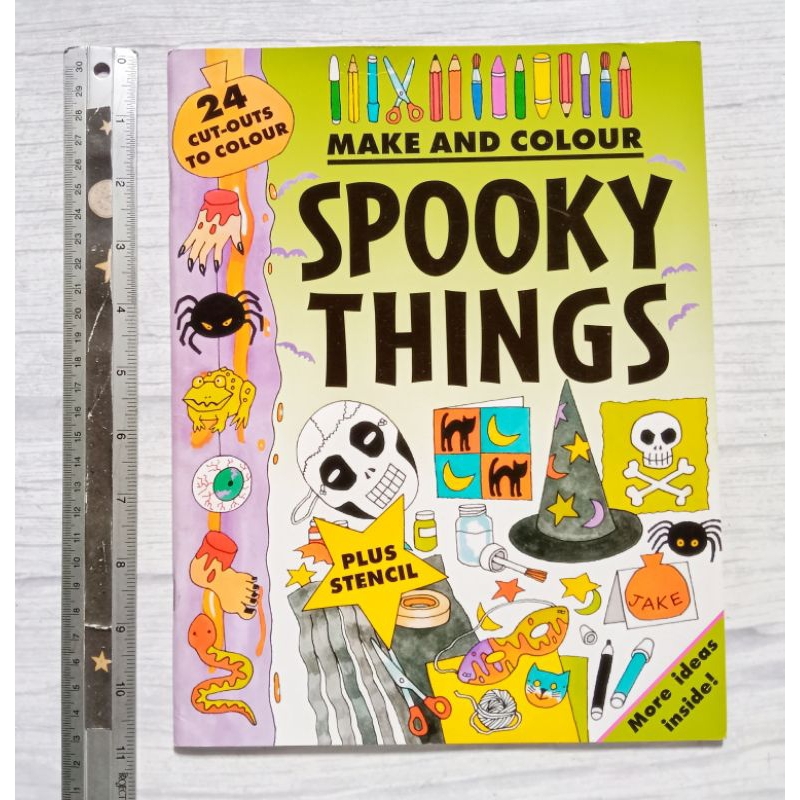 หนังสือภาษาอังกฤษ Make and Colour Spooky Things DIY งานฝีมือ Halloween ...