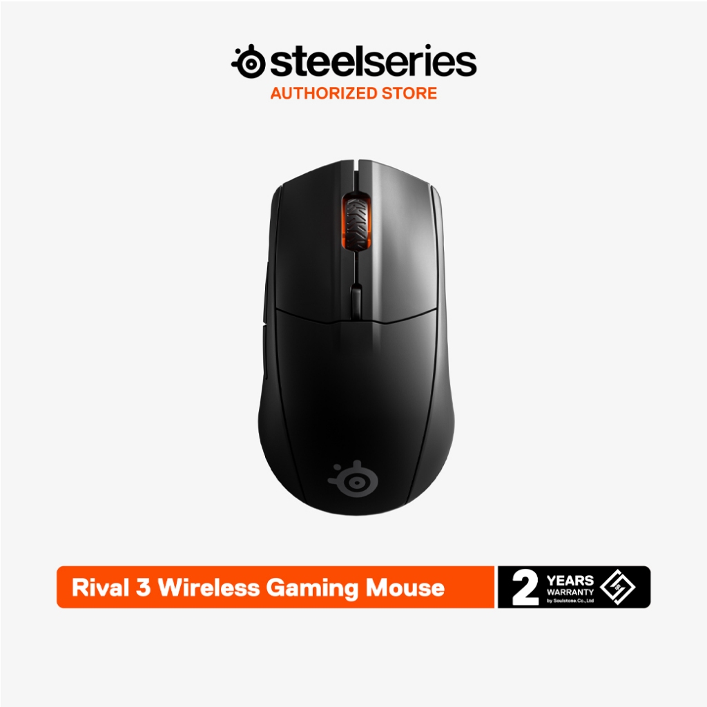 SteelSeries Rival 3 Wireless Mouse เม้าส์เกมมิ่งไร้สาย 6 ปุ่ม รองรับ Macro เซ็นเซอร์ 18000 CPI # ...
