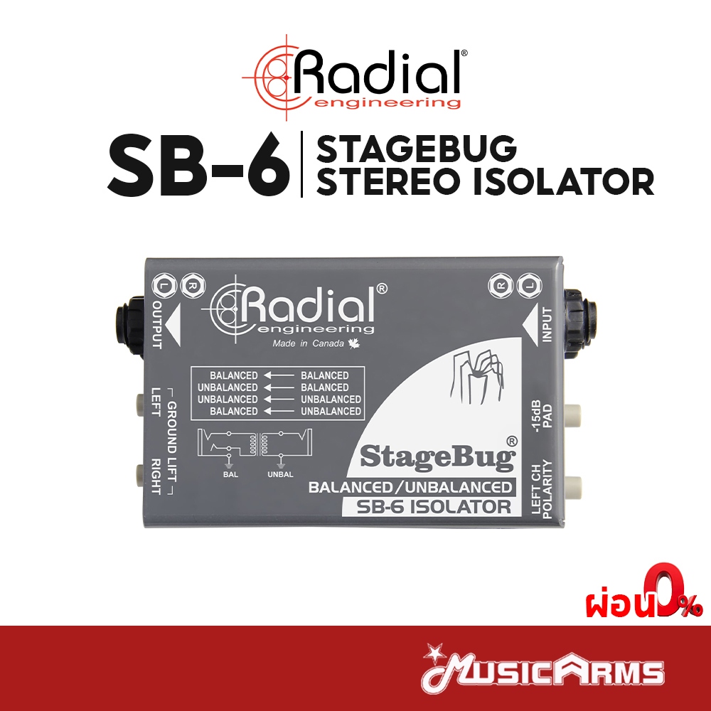 Radial StageBug SB-6 Isolator ไดเร็คบ๊อกซ์ Radial SB6 รับประกันศูนย์ Music Arms | Shopee Thailand