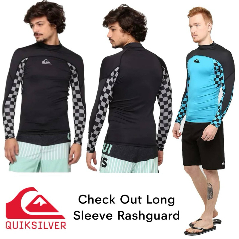 เสื้อว่ายน้ำ Quiksilver Check Out Long Sleeve Rashguard | Shopee Thailand