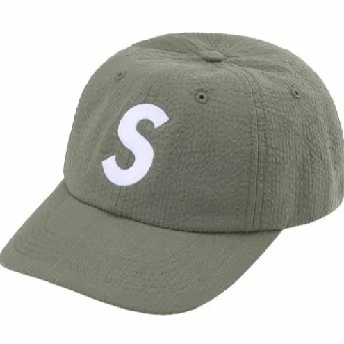 SUPREME SEERSUCKER SLOGO 6 PANEL SS24 | Shopee Thailand