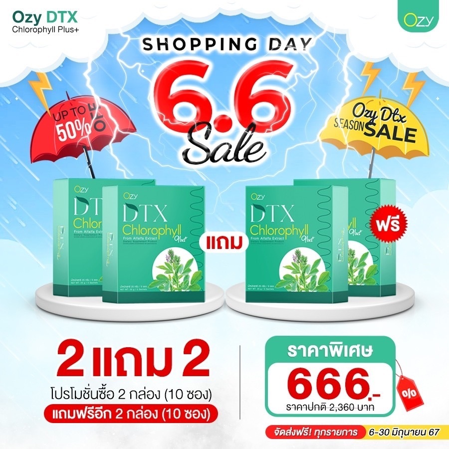 Ozy DTX Chlorophyll Plus โอซี ดีทีเอ็กซ์ คลอโรฟิลล์ | Shopee Thailand