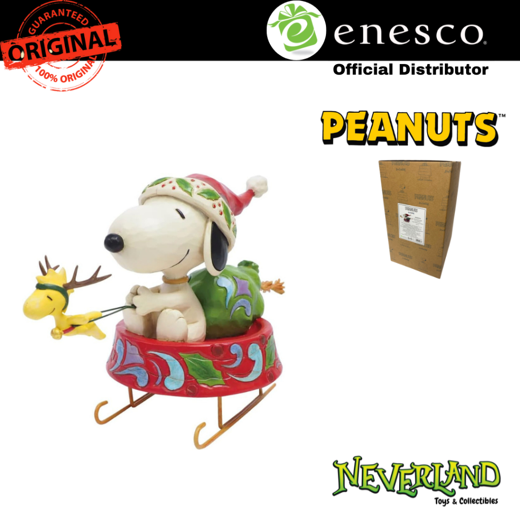 Enesco Peanuts Santa Snoopy in a Dog Bowl Sled Figurine by Jim Shore ...