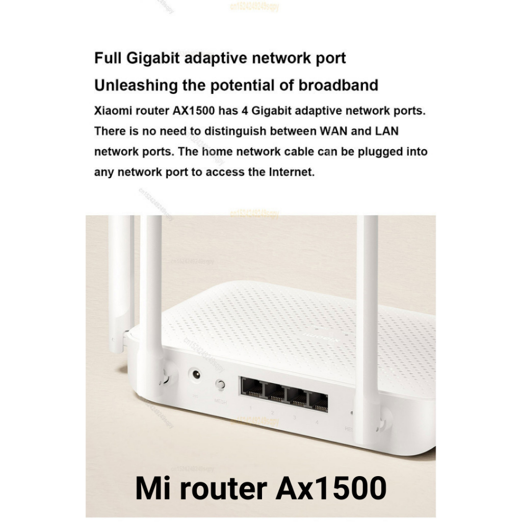 Xiaomi Router AX1500 เราเตอร์ 5G Wi-Fi6 ความเร็วสูงสุด1501Mbps สนับสนุน ...