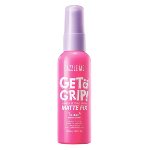 ล็อคเมคอัพขวดชมพู DAZZLE ME Get a Grip! Makeup Setting Spray-Matte Fix ...