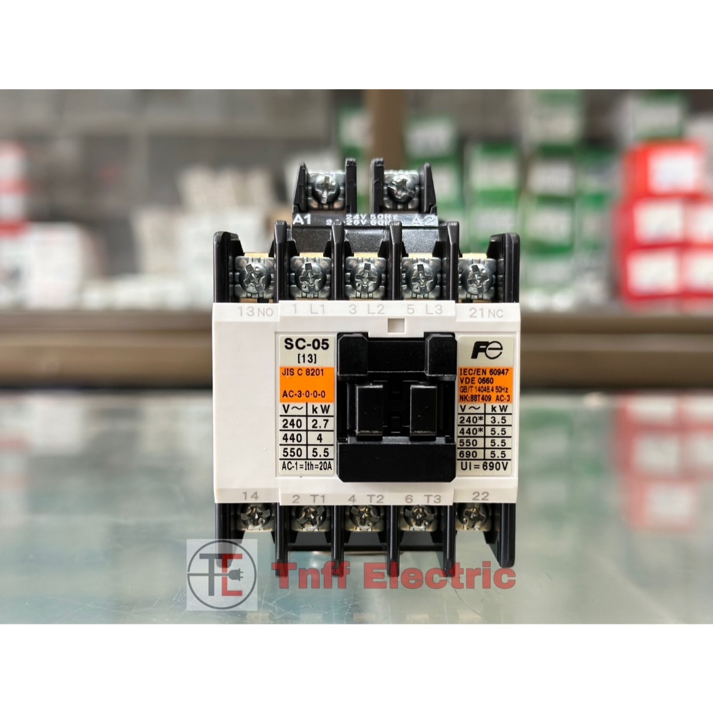 Fuji Electric SC-05 (คอยล์ 24V, 48V, 110V, 220V, 380V) แมกเนติก คอนแทคเตอร์ (1NO + 1NC) | Shopee ...
