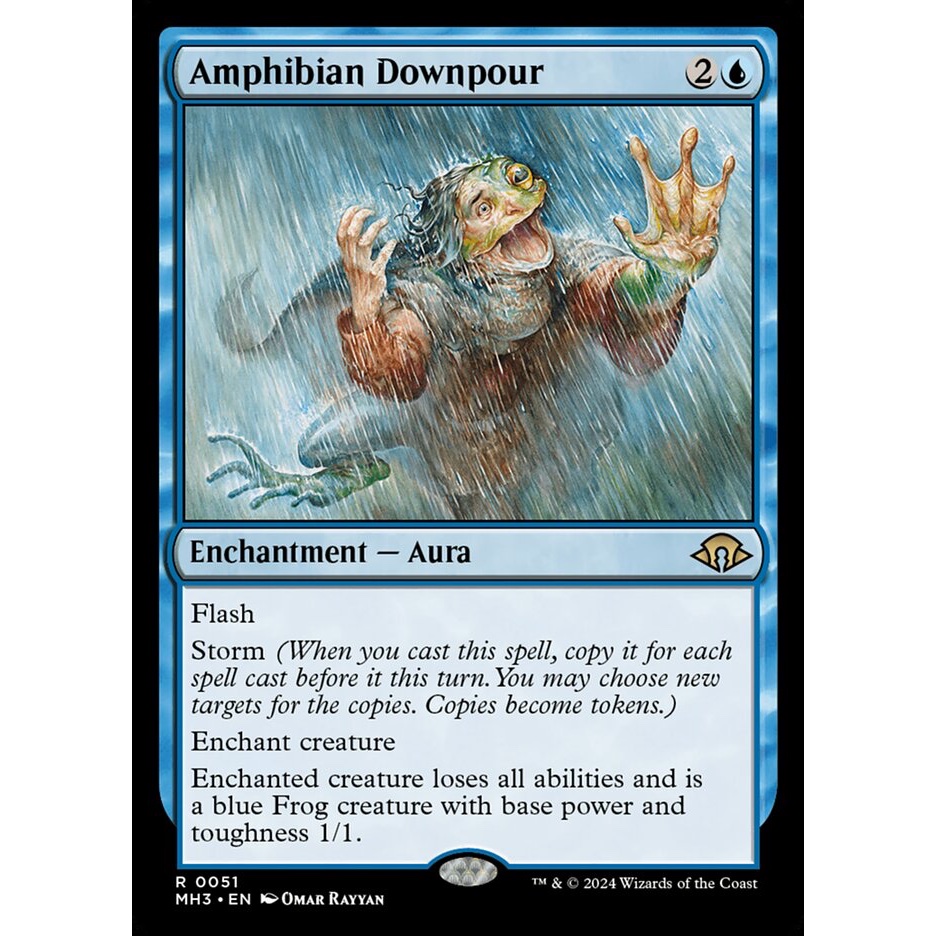 Amphibian Downpour การ์ด Magic the Gathering [MTG] ของแท้ [MH3 ...