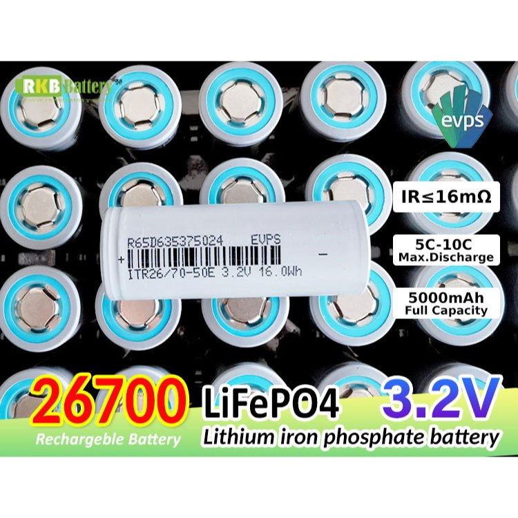 [พร้อมส่ง] แบตเตอรี่ลิเธียมฟอสเฟต 3C 5C 40C 26650 26700 3.2v LFP ...