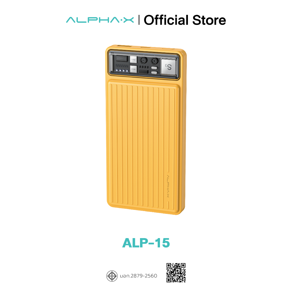 ALPHA·X ALP-15 powerbank 10000mah แหล่งจ่ายไฟ usb เท่านั้น 2 พอร์ต จอ ...