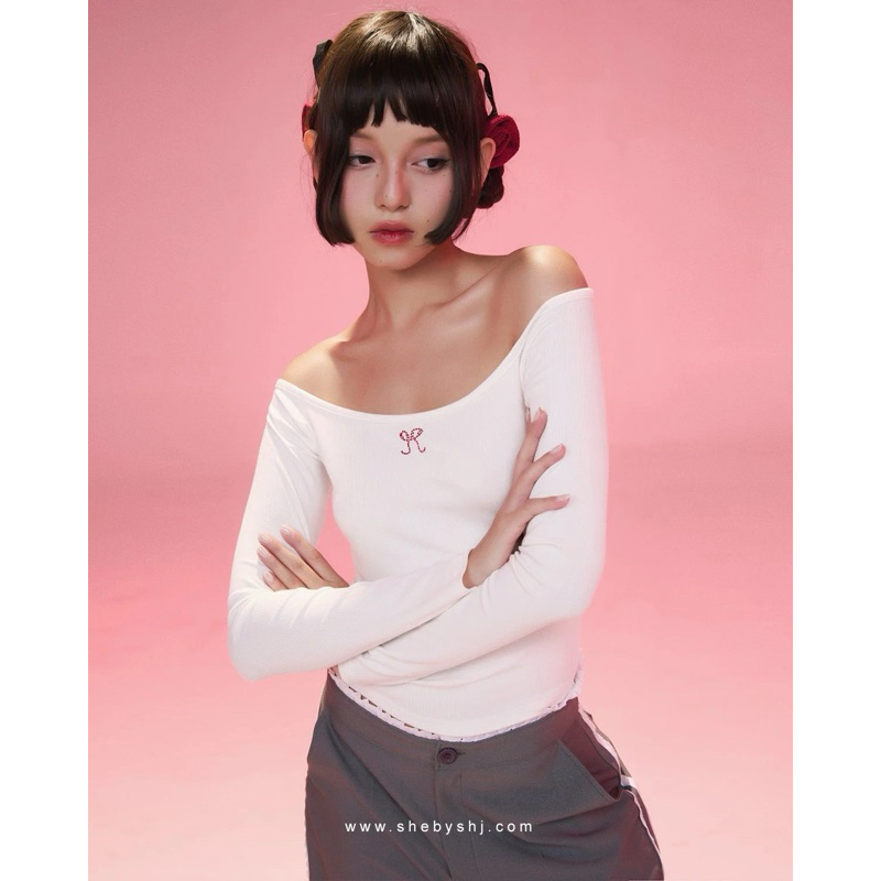 [พร้อมส่ง/ของแท้] She By Shj Long Sleeve Top แบรนด์เสื้อผ้าเวียดนาม / 3 ...