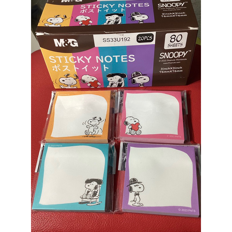 M&G STICKY NOTE SNOOPY 3x3 โพสท์อิท กระดาษโน้ตแบบมีกาวขนาด 3 นิ้ว ...