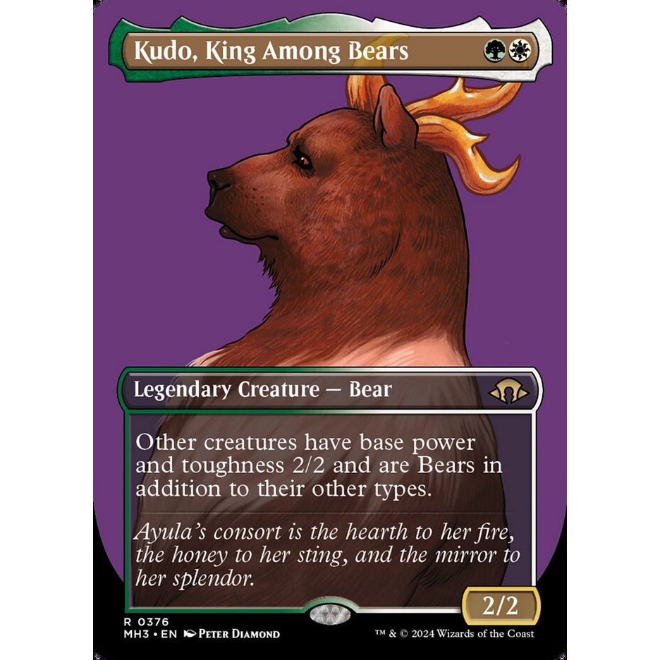 Kudo, King Among Bears การ์ด Magic the Gathering [MTG] ของแท้ [MH3 ...