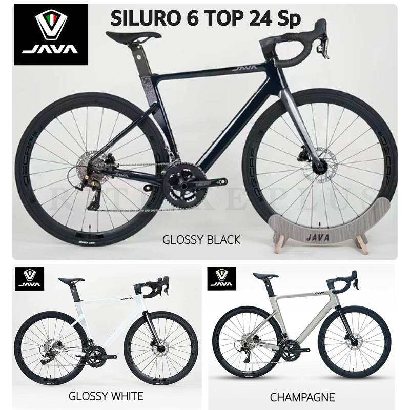 (โค๊ดส่วนลด) จักรยานเสือหมอบ JAVA รุ่น SILURO 6 TOP 24 speed Disc เฟรมอ ...