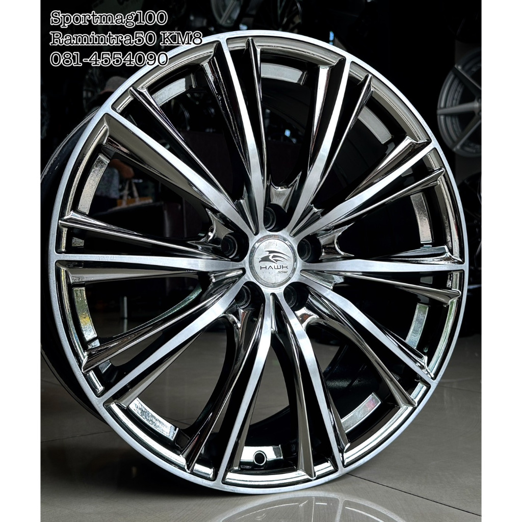 ล้อแม็กมือสอง VIP SSW Hawk 5รู100 ET42 แบล็คโคม 8-18นิ้ว(ราคา 4วง ...