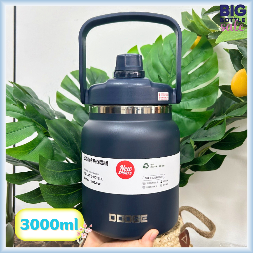 Dodge แก้วเก็บความเย็น กระติกน้ำเก็บอุณหภูมิ กระติกน้ำยักต์ สแตนเลส304 แท้ 3000ml DB-22667-3.0 ...