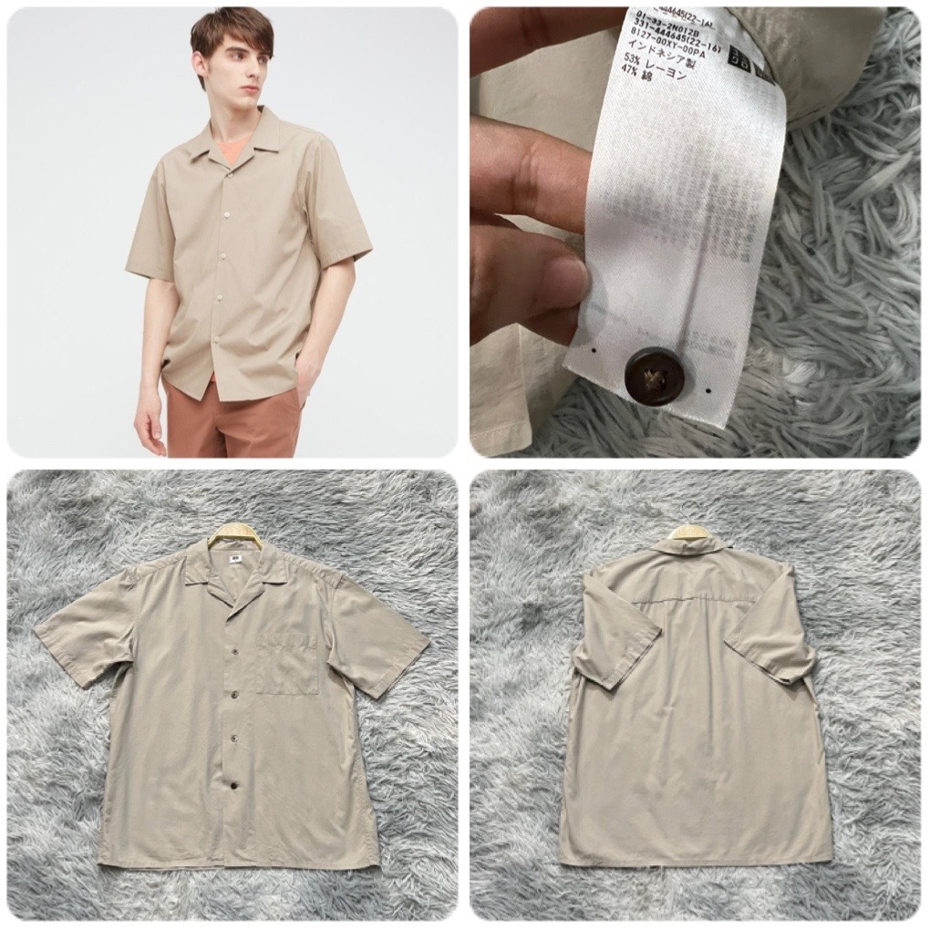 GU & Uniqlo เสื้อเชิ้ตเรยอน แขนสั้น มือสอง สภาพใหม่ MEN | Shopee Thailand
