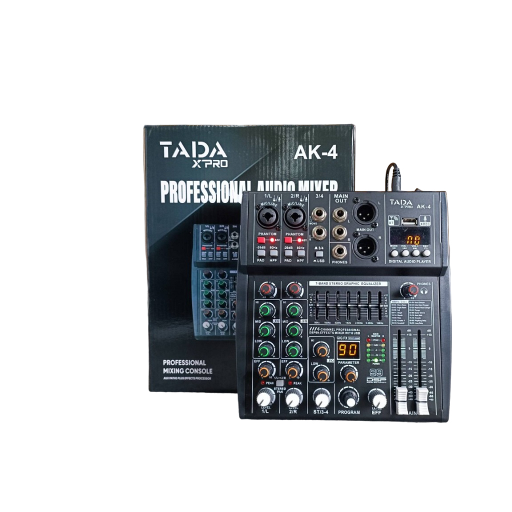 TADA AK-4 MIXER มิกเซอร์ มิกเซอร์อนาล็อก 4 แชนแนล มิกซ์ เครื่องผสม ...