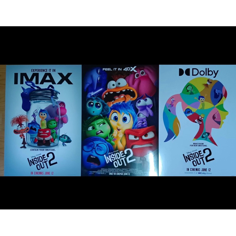 (ทักลด50%) พร้อมส่ง โปสเตอร์ Inside out2 โปสเตอร์ imax Inside out2 ...