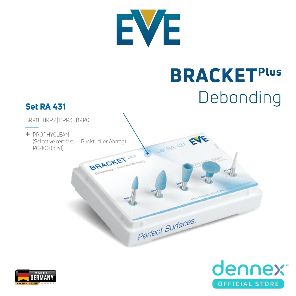 ชุดหัวขัด ขจัดคราบเครื่องมือจัดฟัน EVE BRACKET PLUS Set RA 431 By Dennex | Shopee Thailand