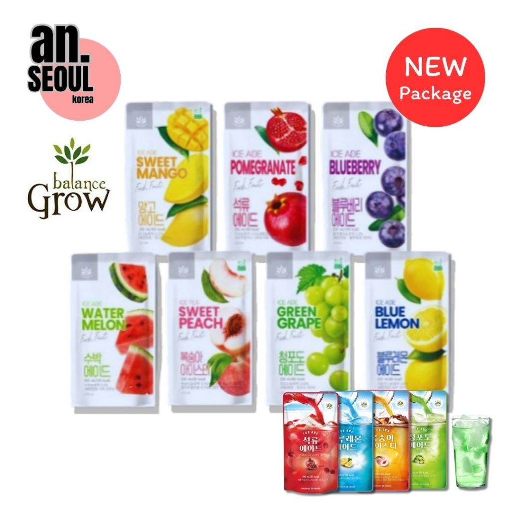 น้ำซองเกาหลี Balance Grow Korean Fruit Juice 230ml น้ำผลไม้ซองเกาหลี หวาน อร่อย exp.2025 ...