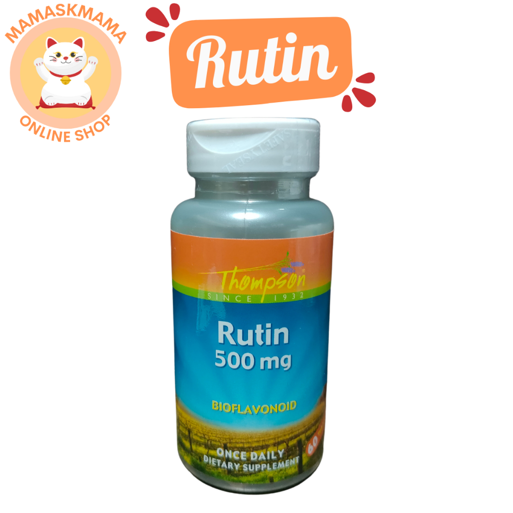 Rutin รูติน 500 mg 60 Tablets, Thompson ต้านไวรัส ริดสีดวงทวาร สินค้า ...