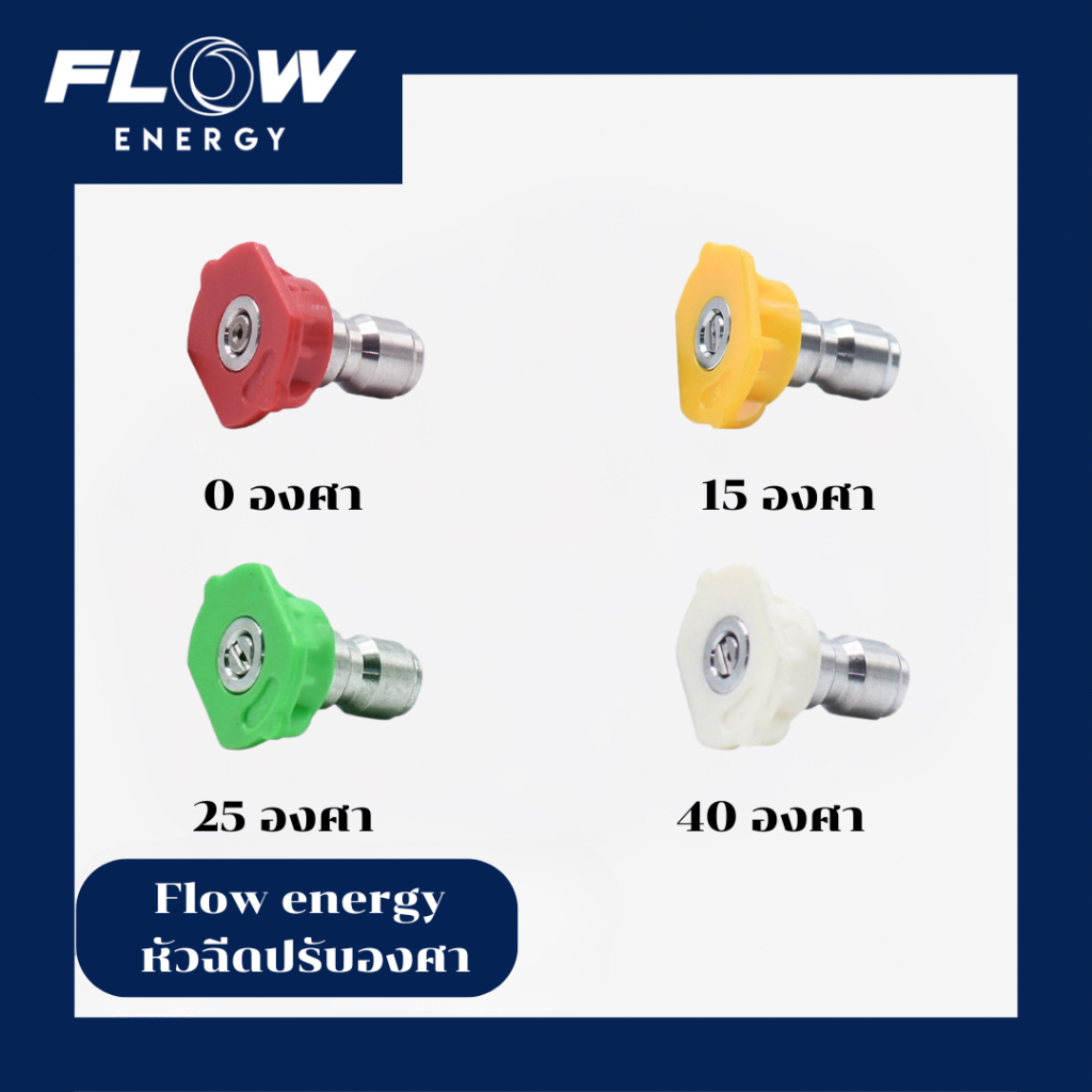 Flow energy หัวฉีดปรับองศาน้ำ 0องศา 15องศา 25องศา 40องศา | Shopee Thailand